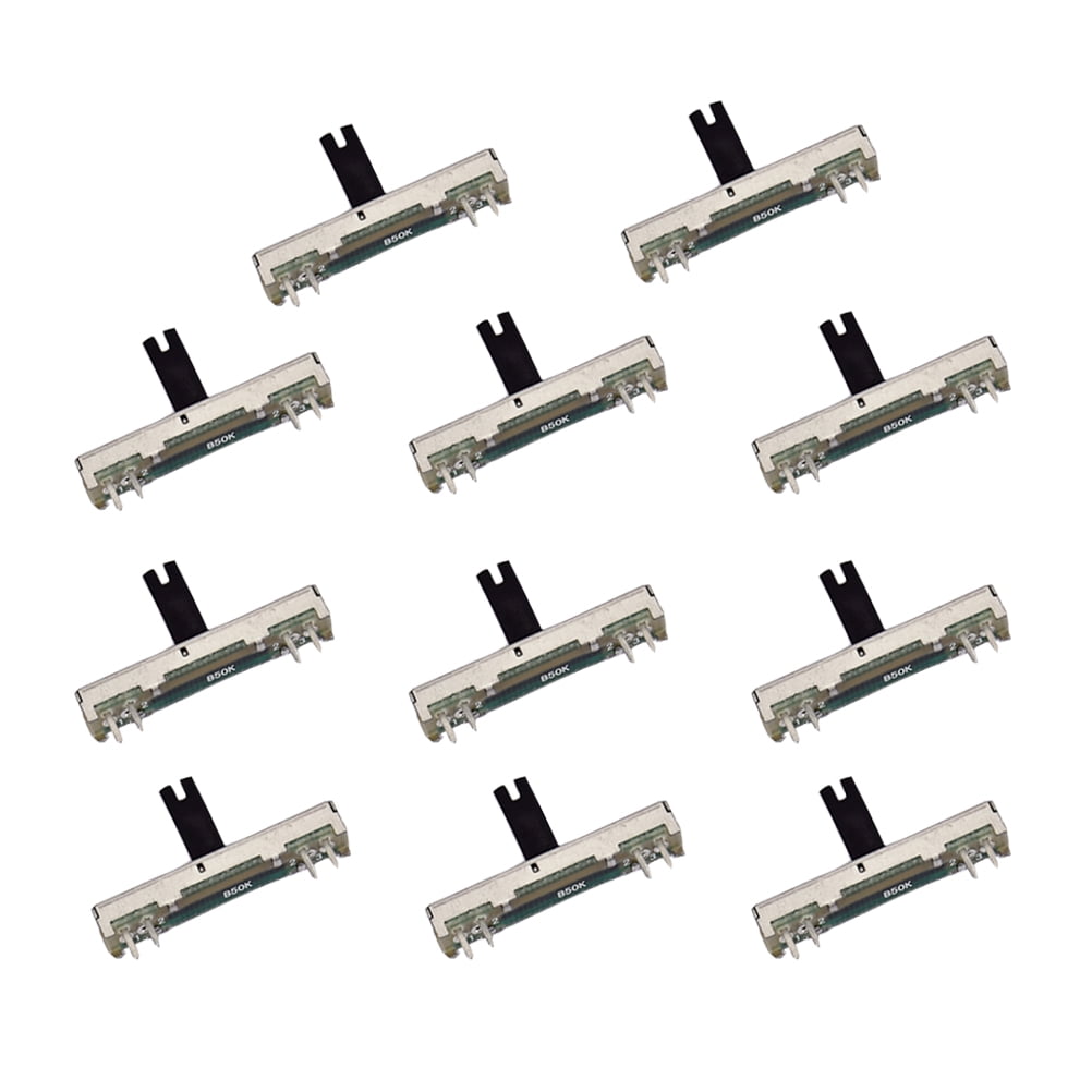 MLINS 10 Pcs B50K 45mm Sliding Potentiometer Board Module Adjustable ...