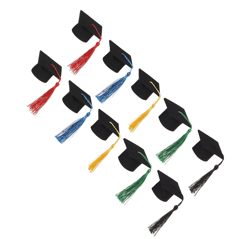 MLINS 10 Pcs Bottle Topper Mini Hat Cover Graduation Party Hats for ...