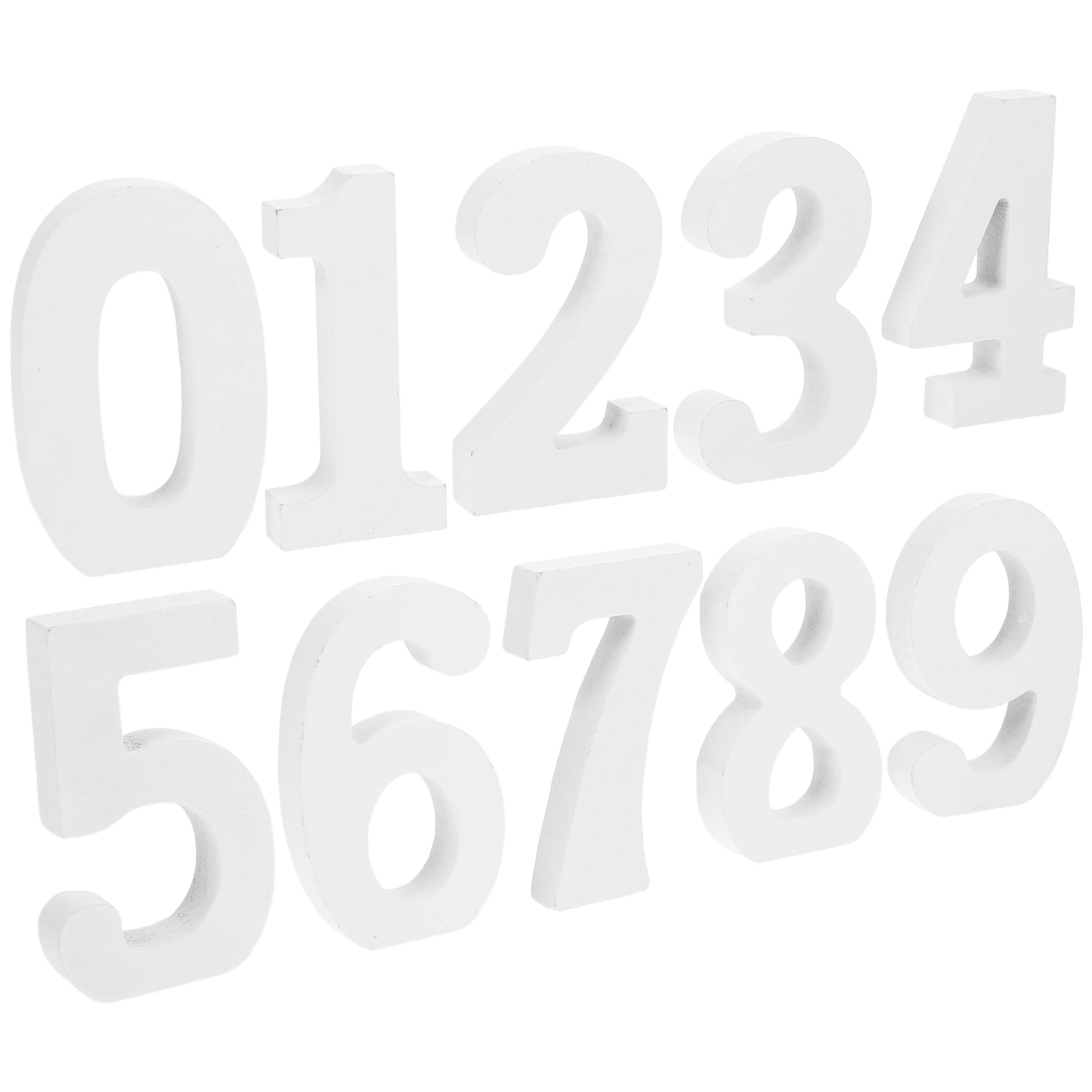 MLINS 10 Pcs Decorating Large Wood Number Signs Capital Letter Numbers ...