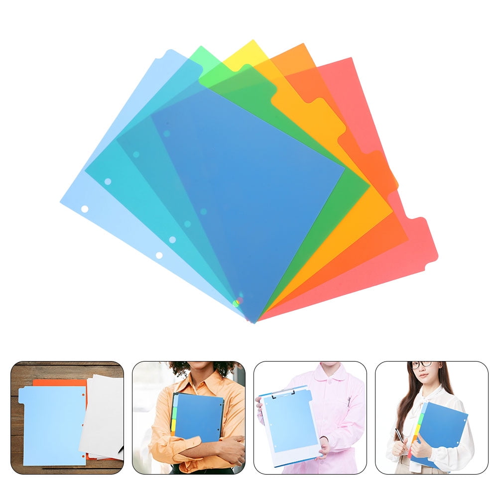 MLINS 10 Pcs Detachable Binder Tabs Dividers for Folder Stationery ...
