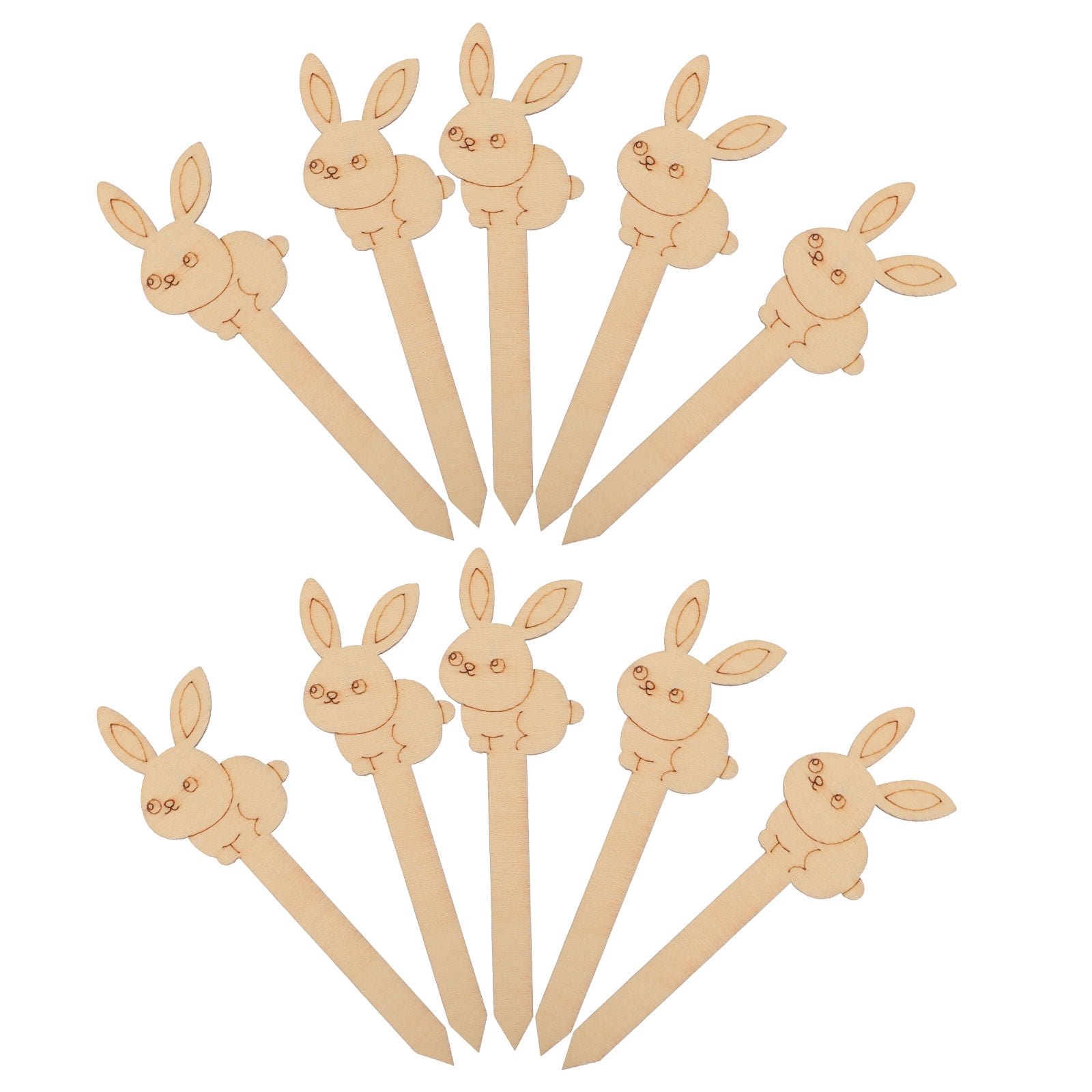 MLINS 10 Pcs Easter Rabbit Bookmarks Blank Bunny Book Marker Tags Kids ...