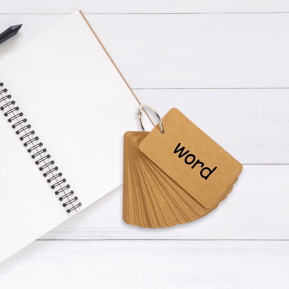 MLINS 10 Pcs English Word Card Flashcards for Study Student Primary ...