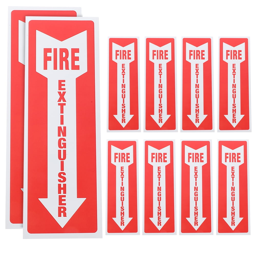 MLINS 10 Pcs Fire Extinguisher Logo Sticker Stickers Extinguishers ...