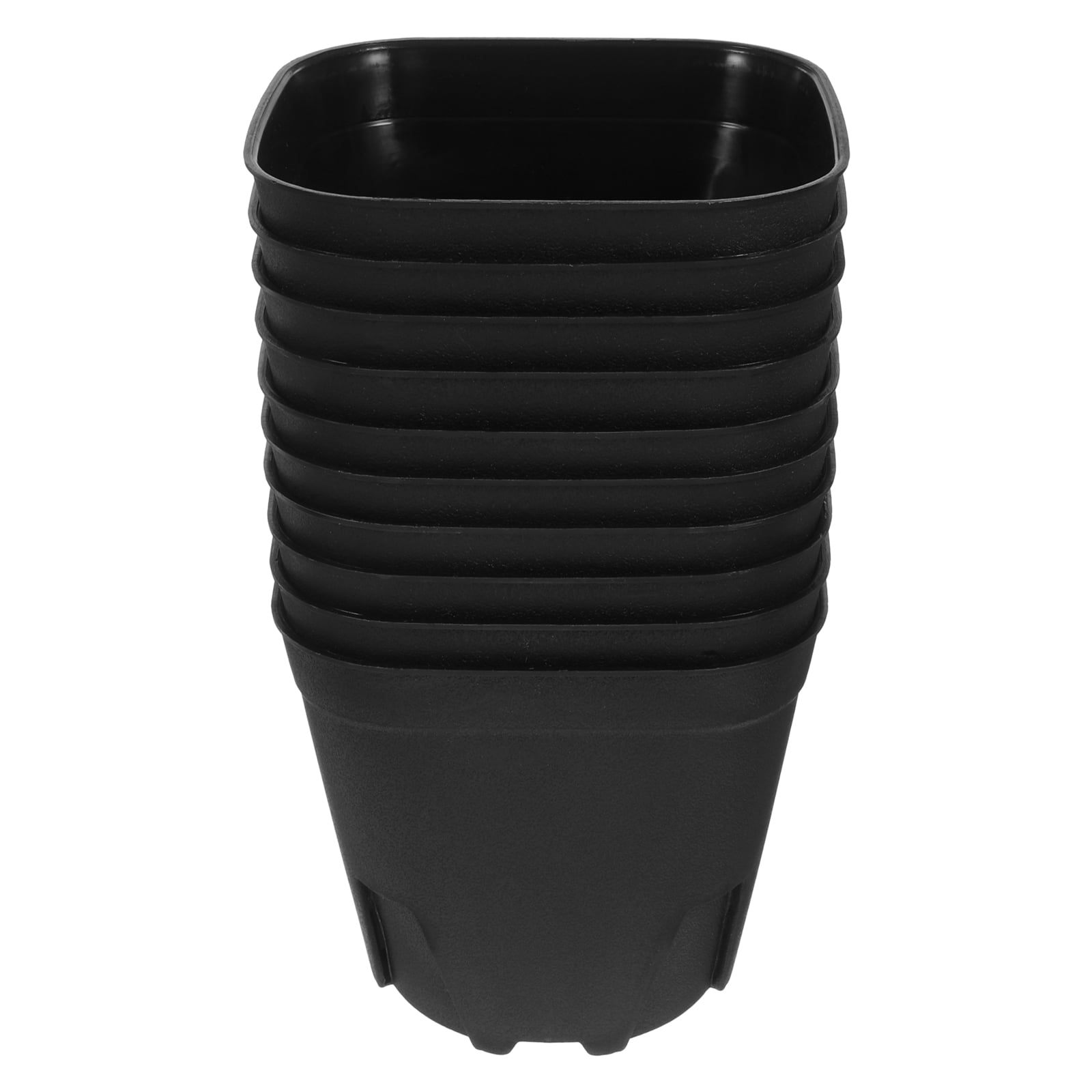MLINS 10 Pcs Garden Pots Root Control Square Pot 12.3x12.3x11cm Black ...