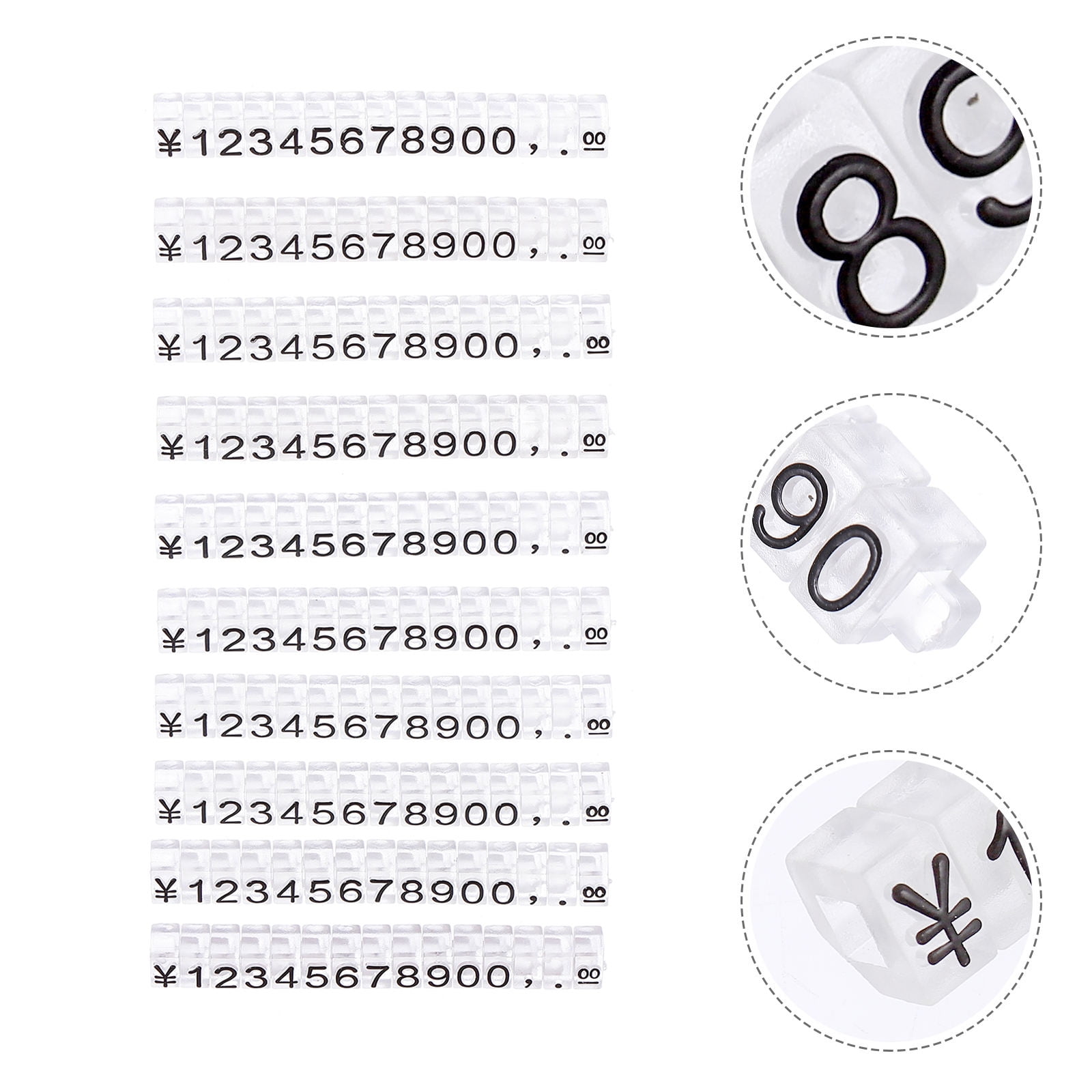 MLINS 10 Pcs Jewelry Labels Price Tag Clear Display Tags Travel ...