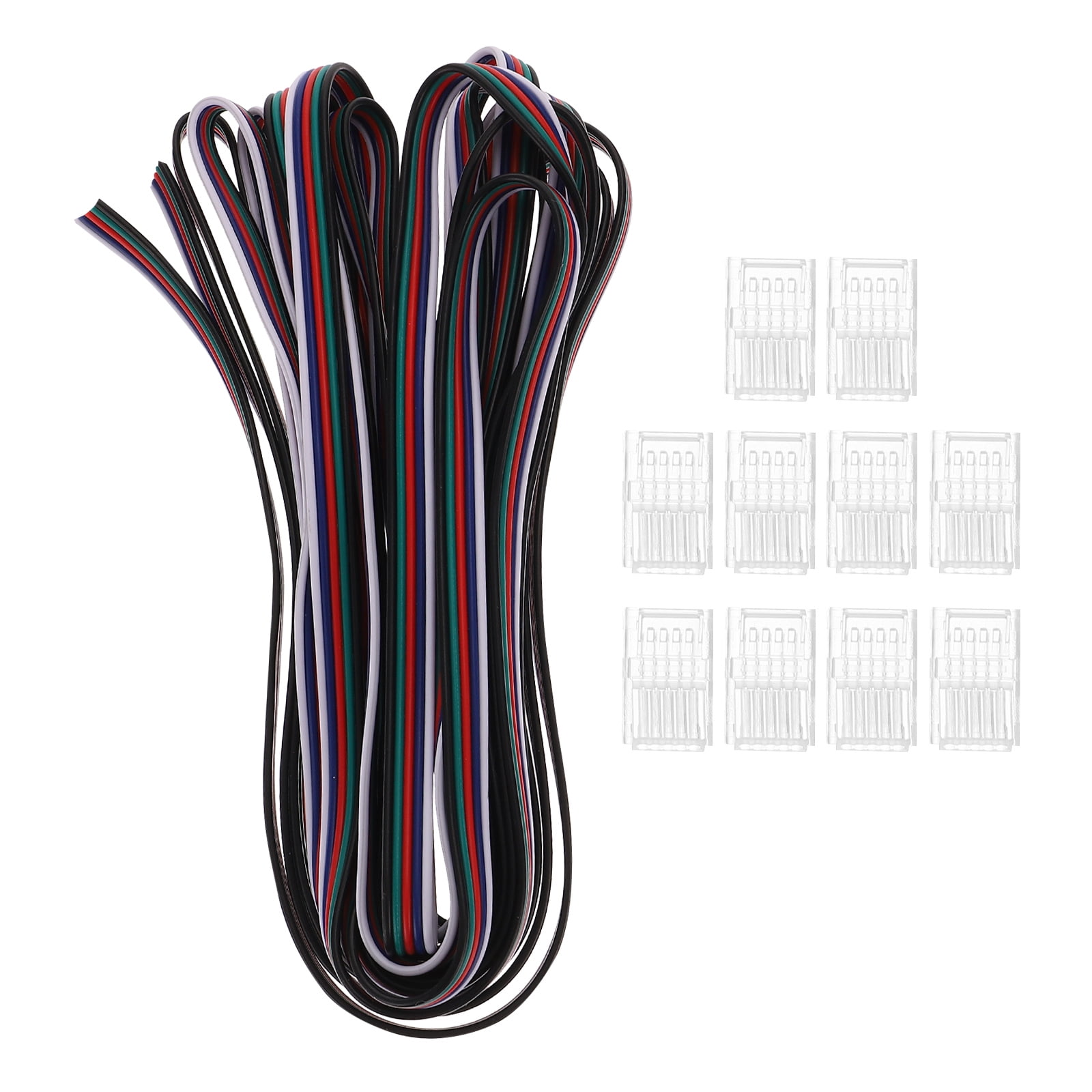 MLINS 10 Pcs LED Corner Connector Rgbw Cables Strip Lights Switching ...