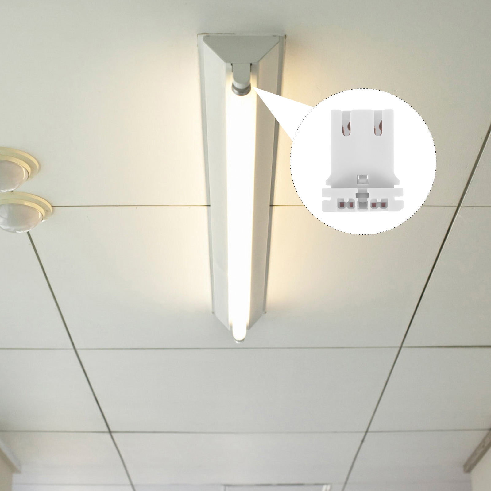 MLINS 10 Pcs Lamp U Bend Fluorescent Push-type Sockets Holder ...