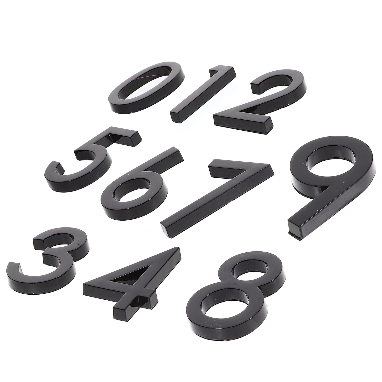 Adhesive House Numbers for Door Made of Durable ABS Resin Black Color ...