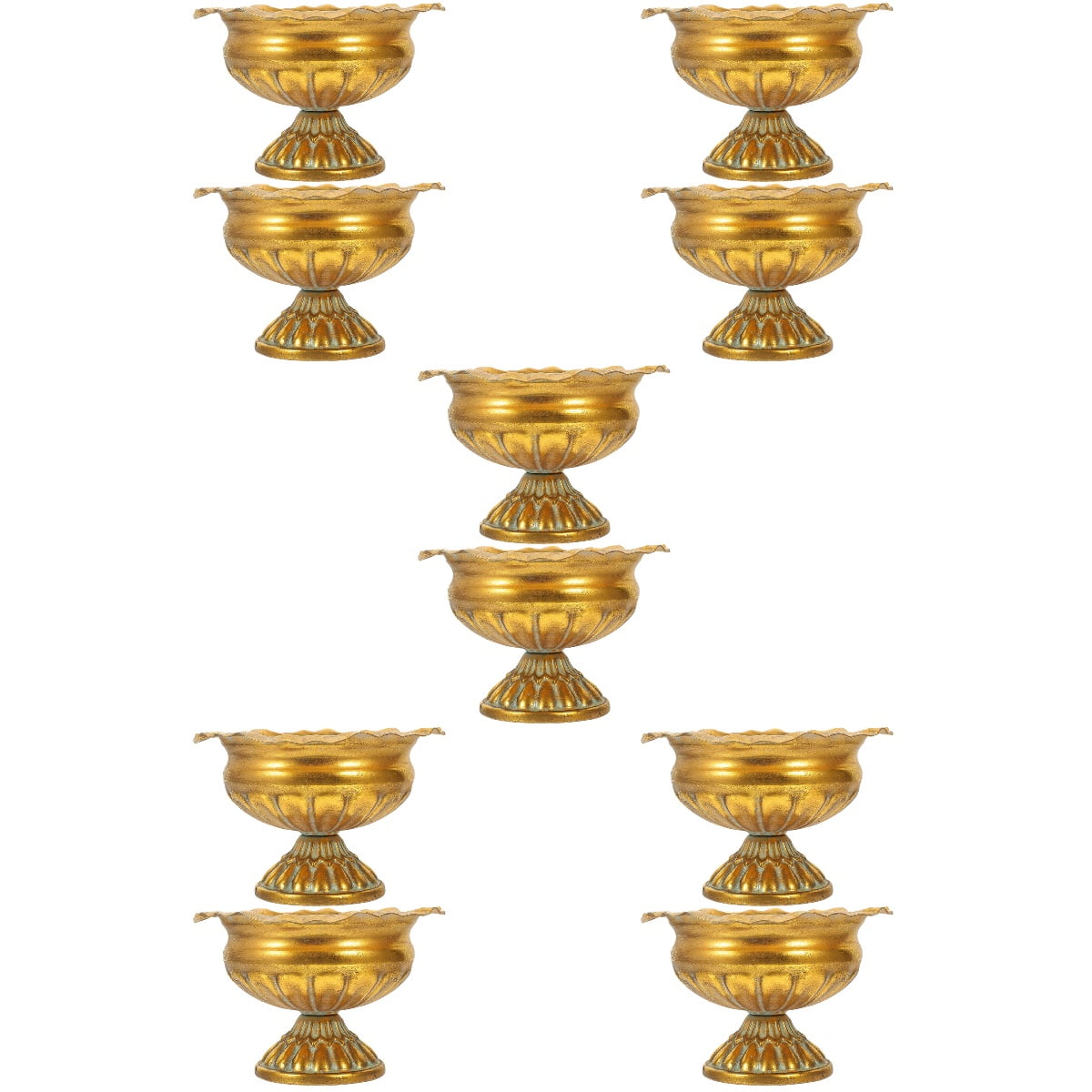 MLINS 10 Pcs Metal Urn Planter Vintage Urn Flower Pot Elegant Wedding ...