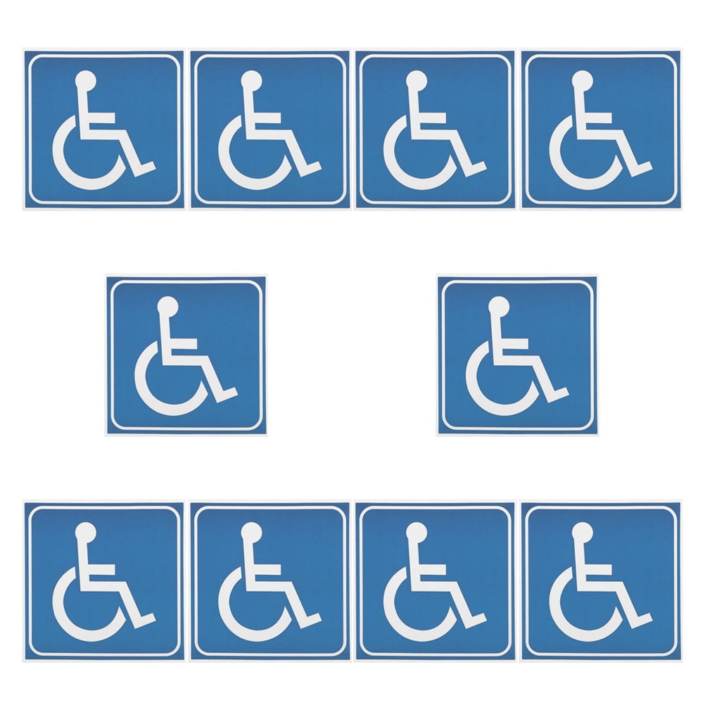 MLINS 10 Pcs No Parking Disabled Access Sign Handicapped Disability ...