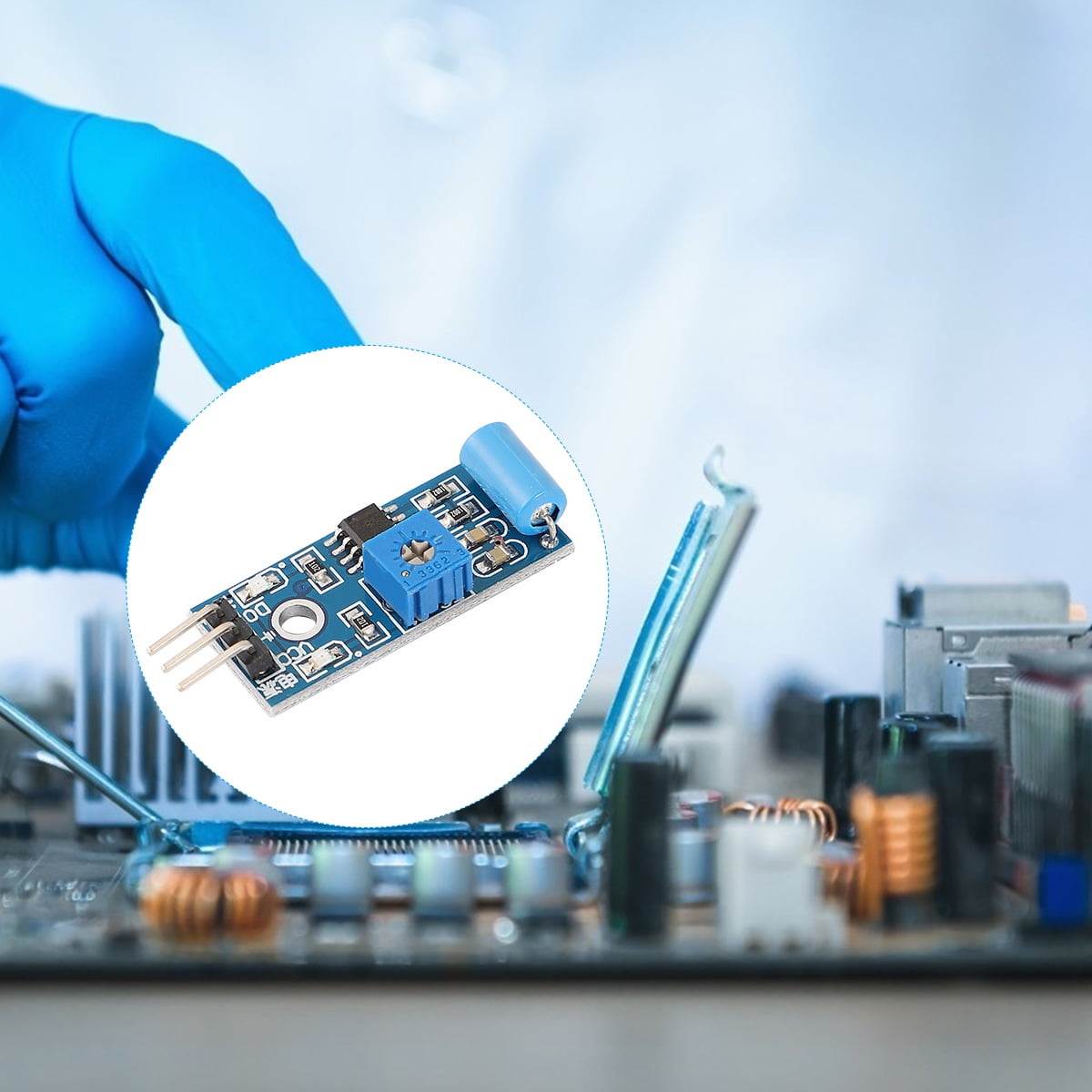 MLINS 10 Pcs Normally High Sensitive Vibration Switch Sensor Module ...