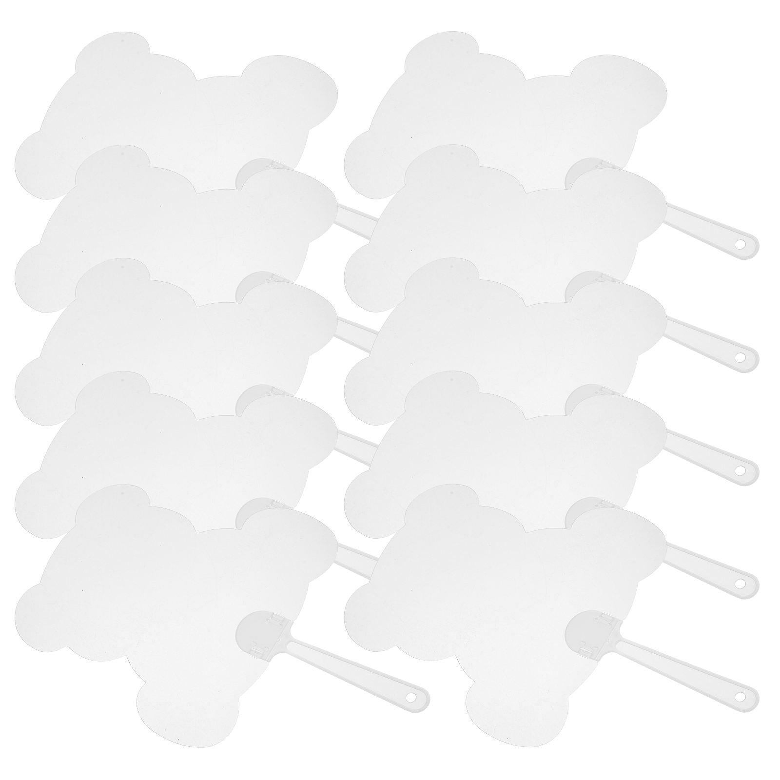 MLINS 10 Pcs Party Graffiti Fan DIY Projects Hand Fans Clear Child ...