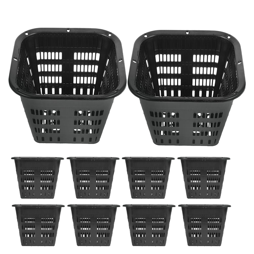 MLINS 10 Pcs Planting Basket Containers Cube Pot Saucers Detachable ...