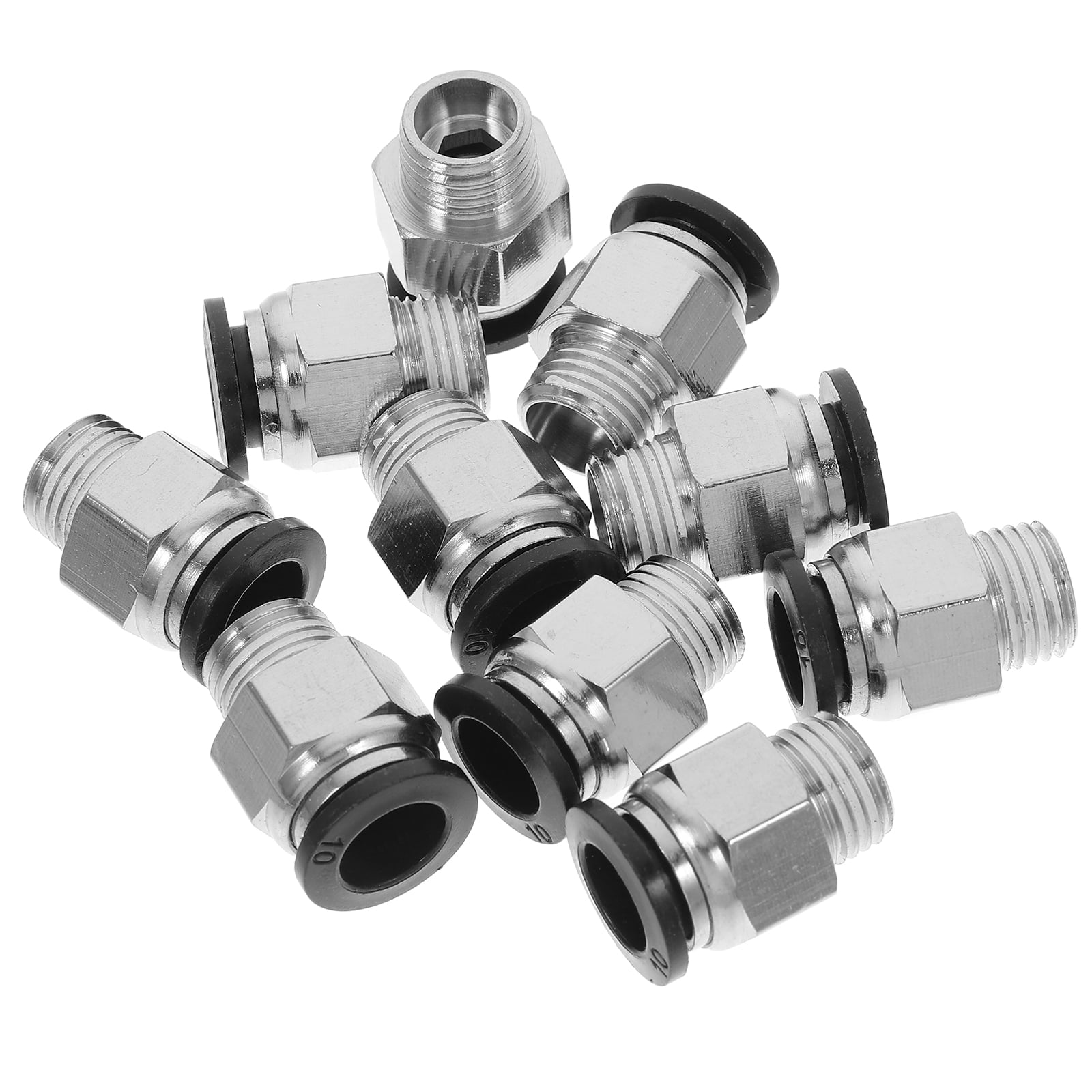 MLINS 10 Pcs Push to Connect Mini Dampers Equipment Trachea Silver ...