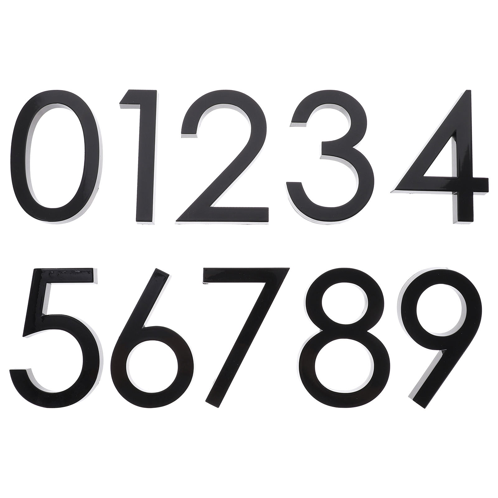 MLINS 10 Pcs Room Number Plate Mailbox Numbers 10X6.7CM Black - Walmart.com