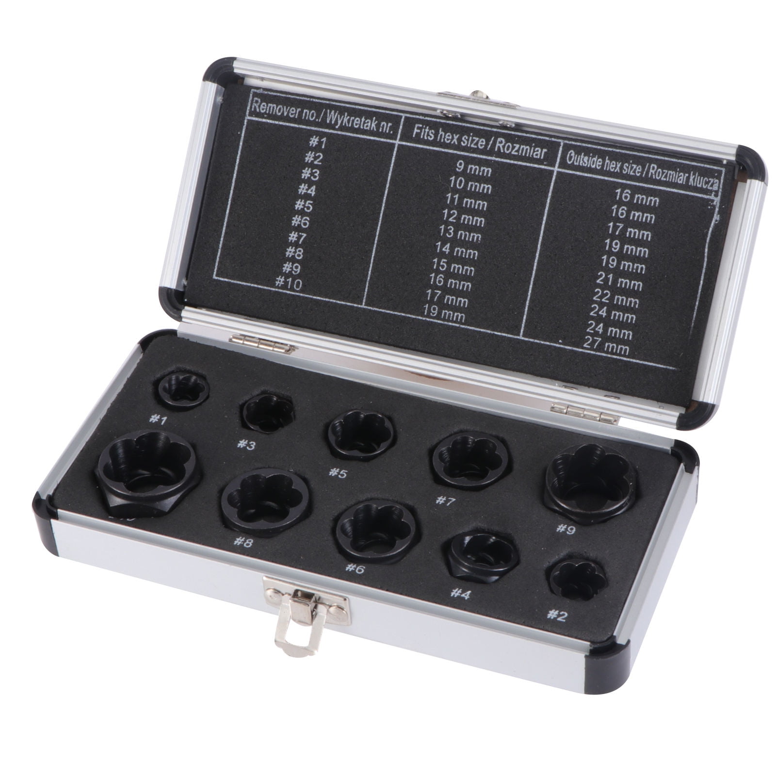 MLINS 10 Pcs/Set Recessed Nut Remover Professional Extractor - Walmart.com