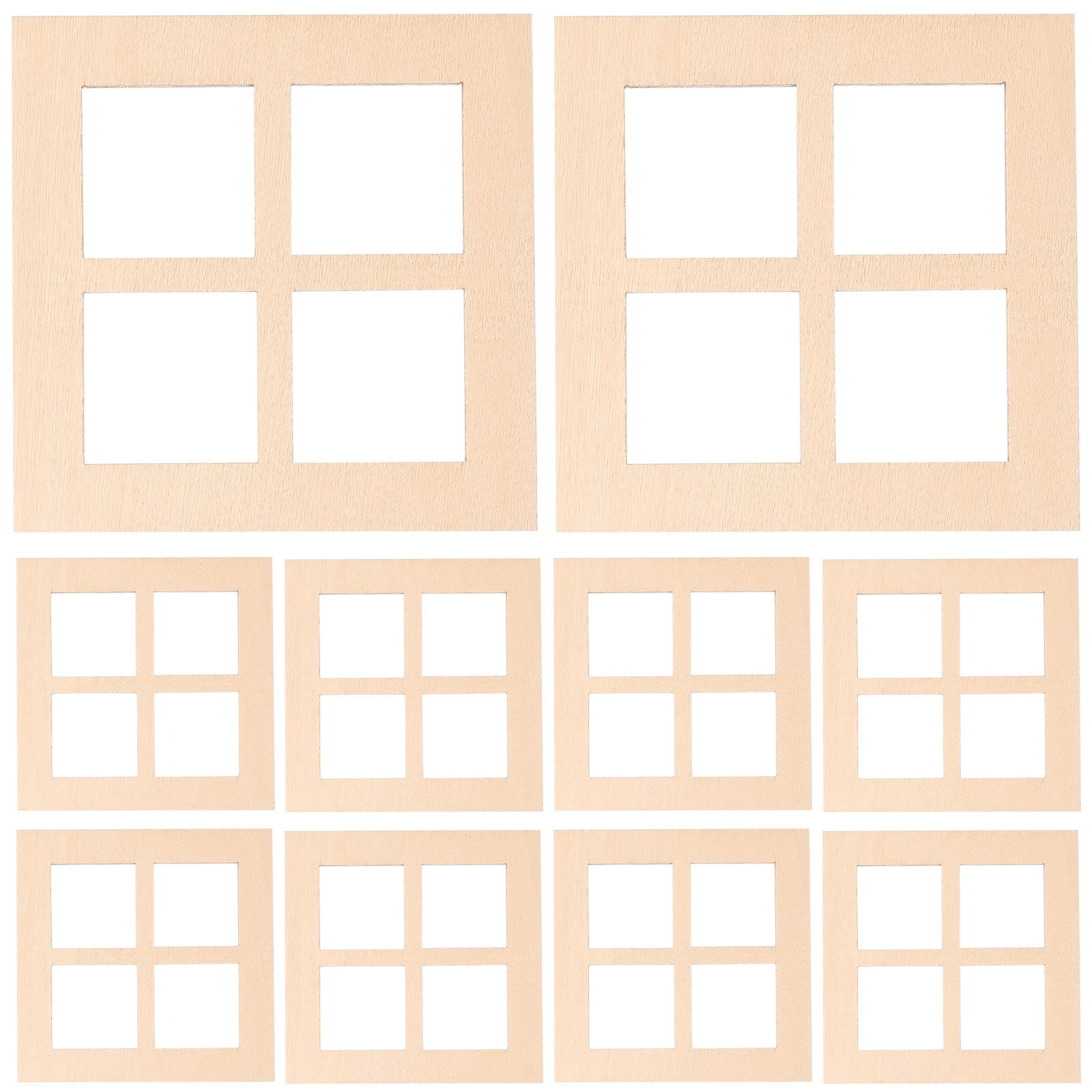 MLINS 10 Pcs Small Dollhouse Window Frame Mini Furniture Model Child ...