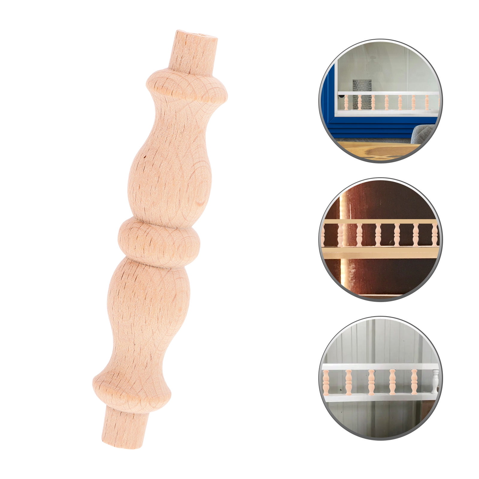 MLINS 10 Pcs Spindles for Staircase Indoor Wooden Porch Railing Khaki ...