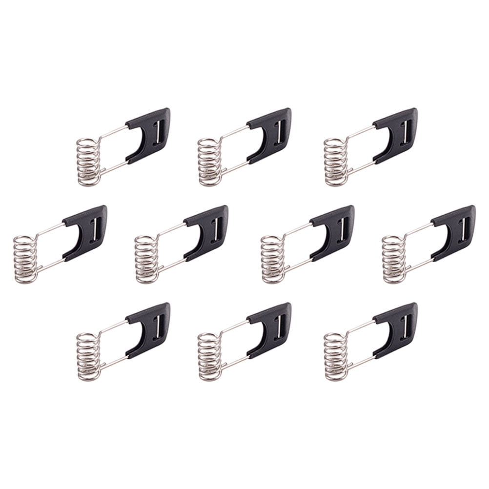 MLINS 10 Pcs Spring Clips for Lights Plastic Metal Ceiling Decor Black ...