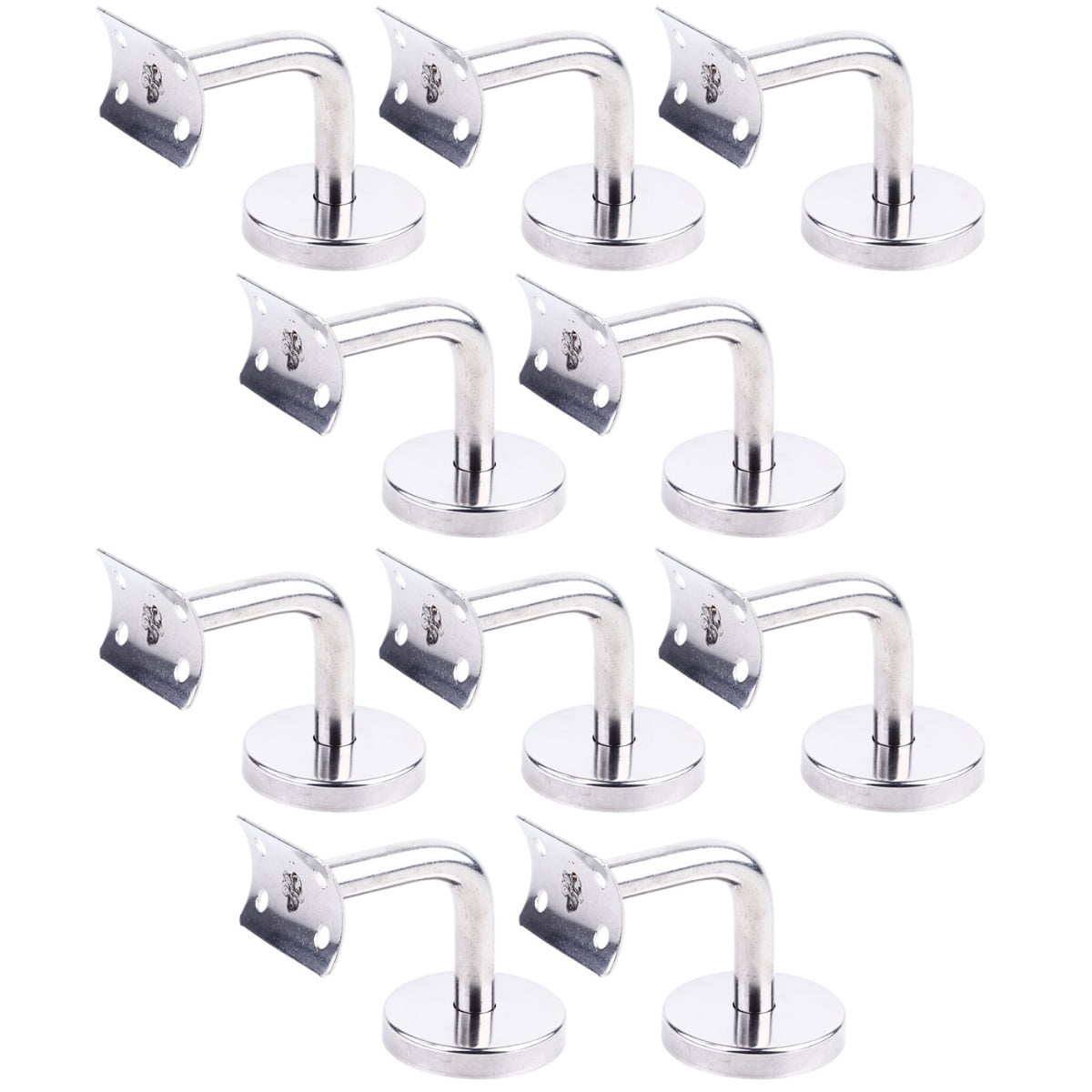MLINS 10 Pcs Stainless Steel Wall Holder Handrail Wall Mounted Brackets ...