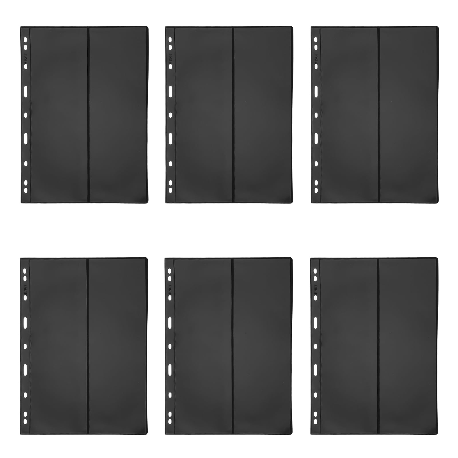 MLINS 10 Pcs Double Sided Stamp Collecting Pages with Two Vertical Rows ...