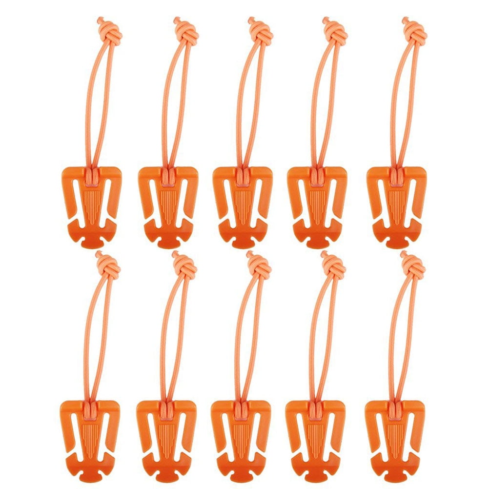 Orange Plastic and Nylon Belt Clip with Elastic String for Backpack ...