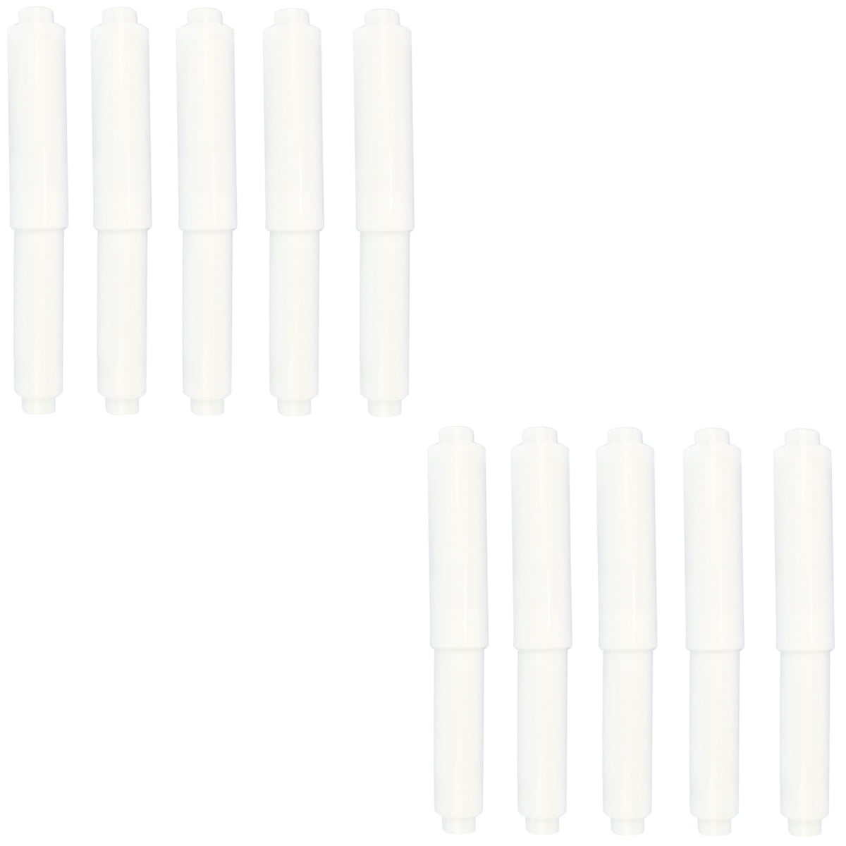 MLINS 10 Pcs Toilet Paper -All Style Plastic-Spring Loaded White Toilet ...