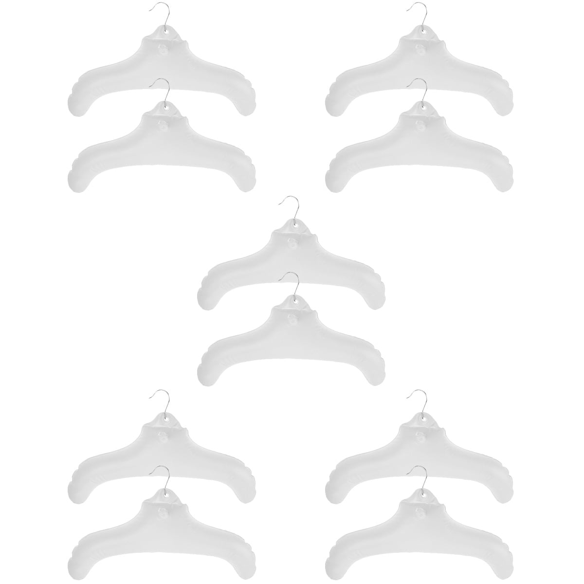 MLINS 10 Pcs Travel Inflatable Hanger Blow up Coat Hangers Foldable ...