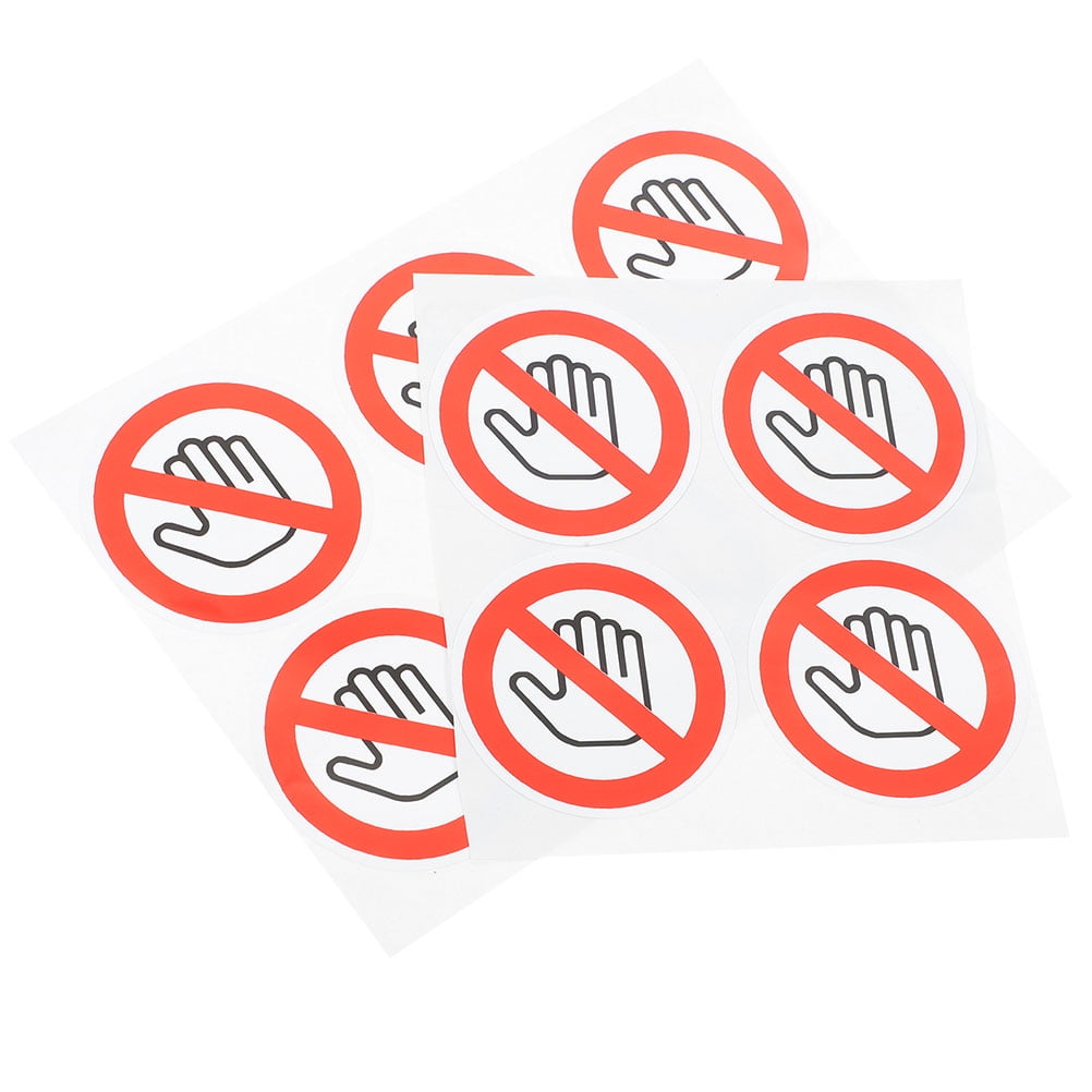 MLINS 10 Pcs Warning Sign Stickers Outdoor Labels Handwashing Baby ...