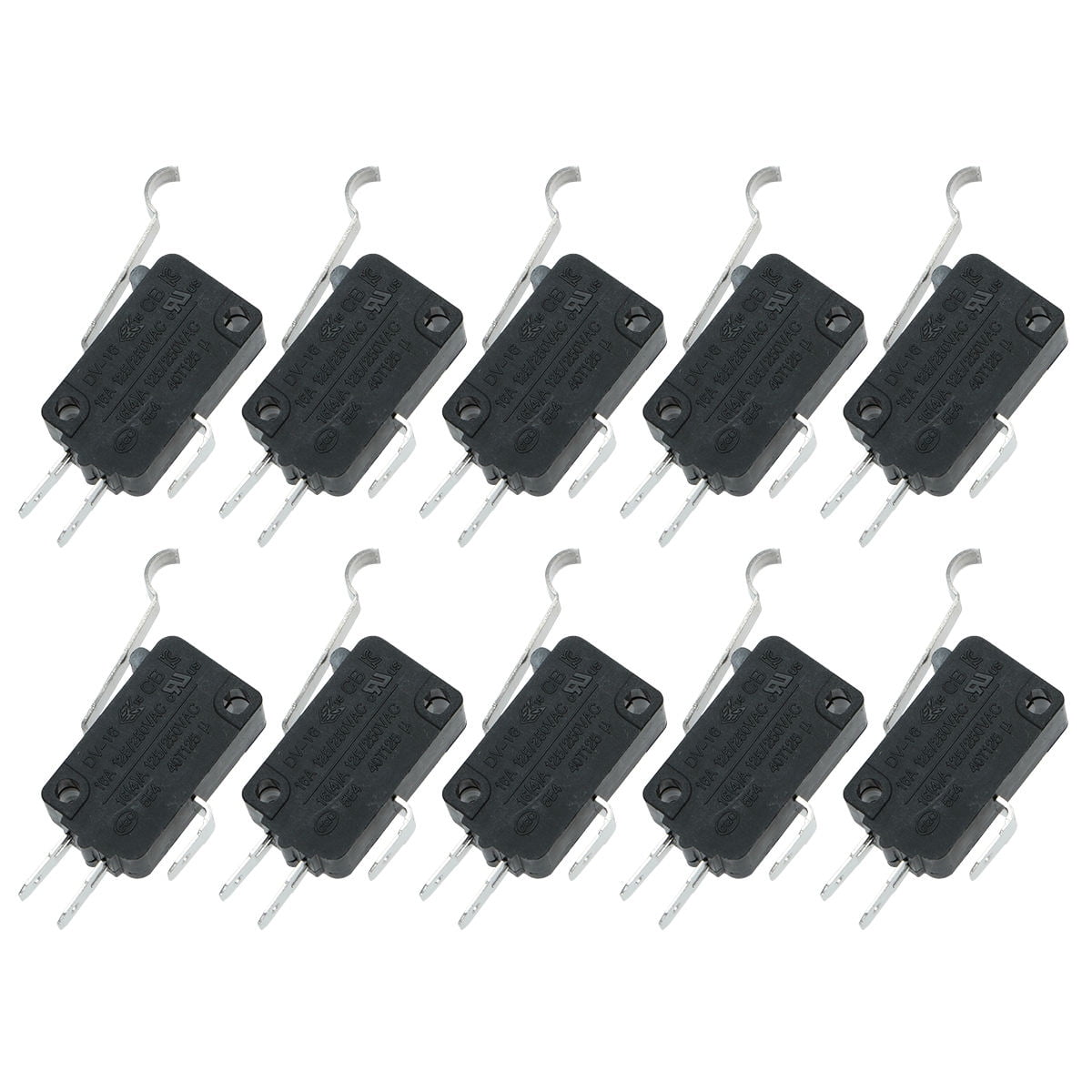MLINS 10 Pcs Waterproof Momentary Push Button 3 Long Hinge Lever Micro ...