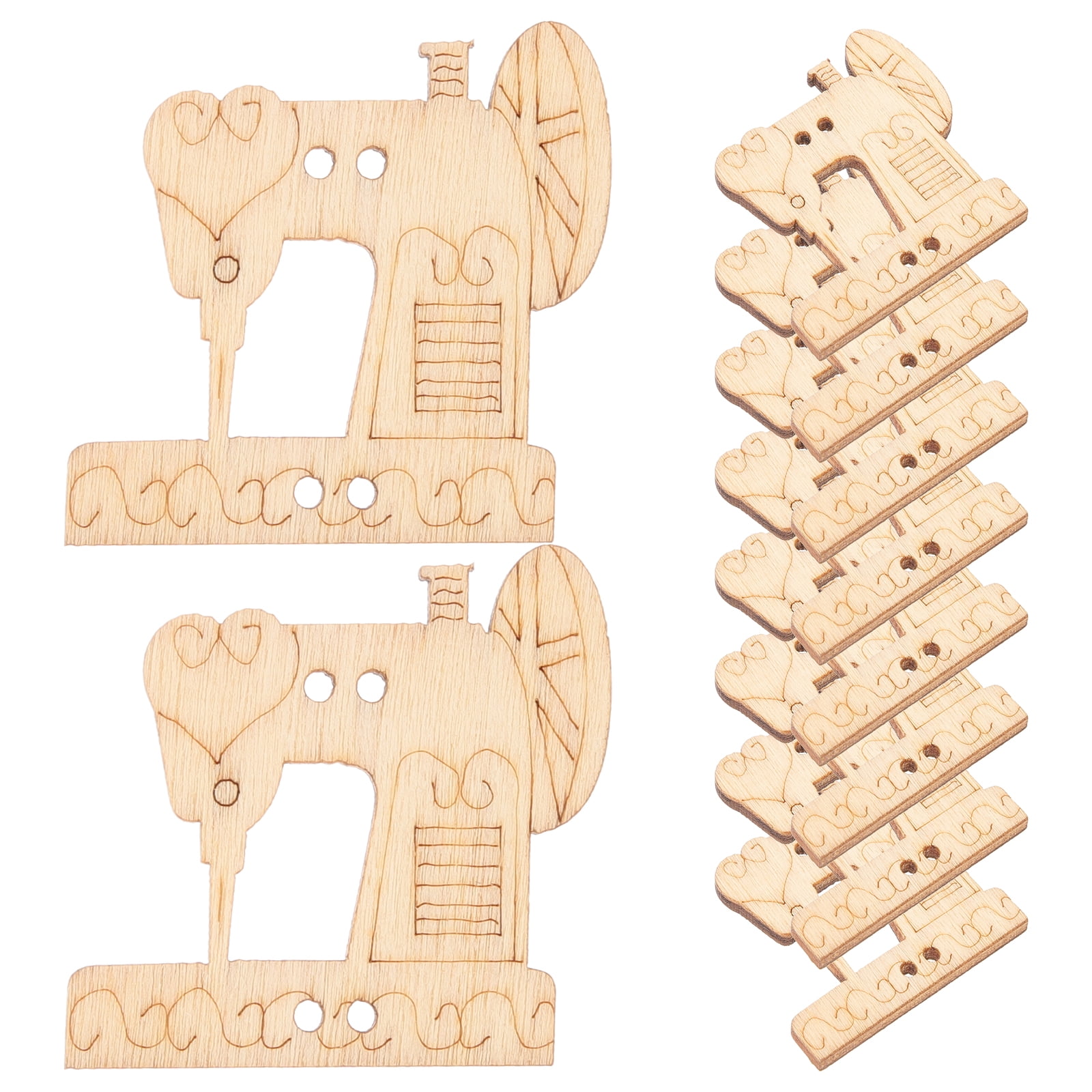 MLINS 10 Pcs Wooden Sewing Cutouts Thread Machine Chips - Walmart.com