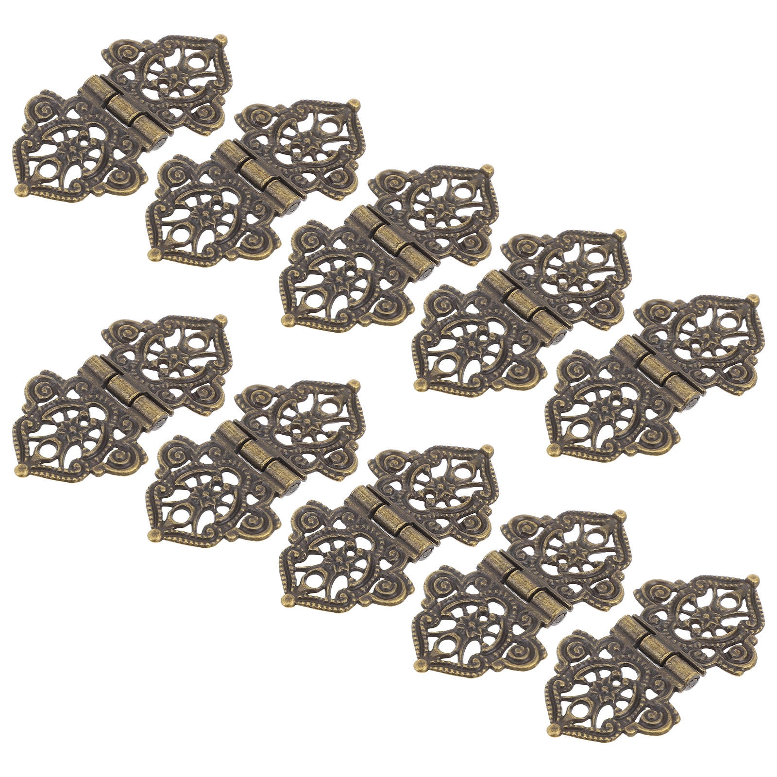 MLINS 10 Set Vintage Zinc Alloy Hinges Retro Bronze Hinges Decorative ...
