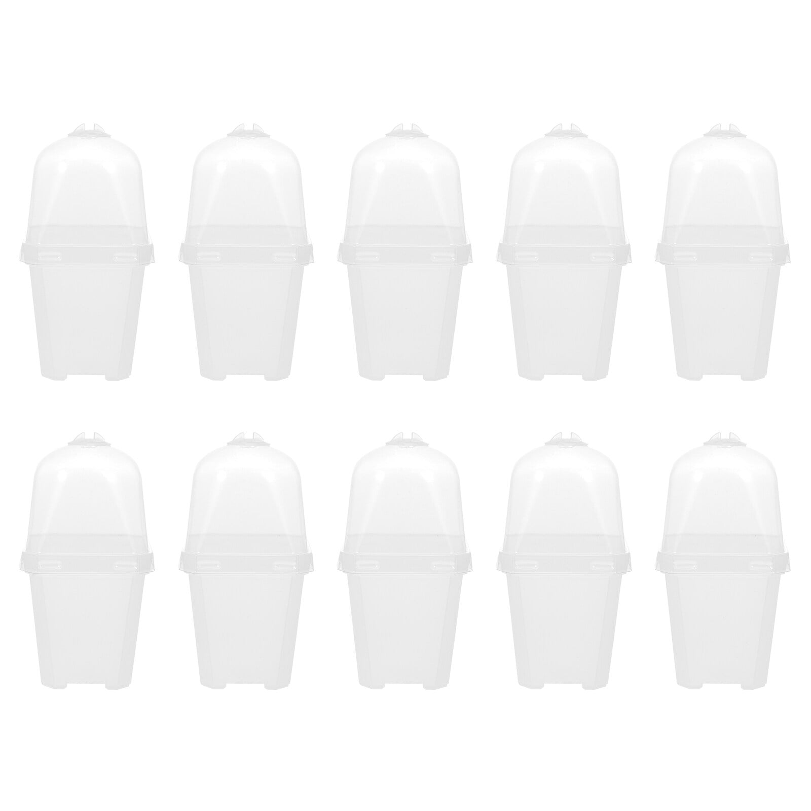 MLINS 10 Sets Plant Nursery Cups with Lids Plant Flower Planting Boxes ...
