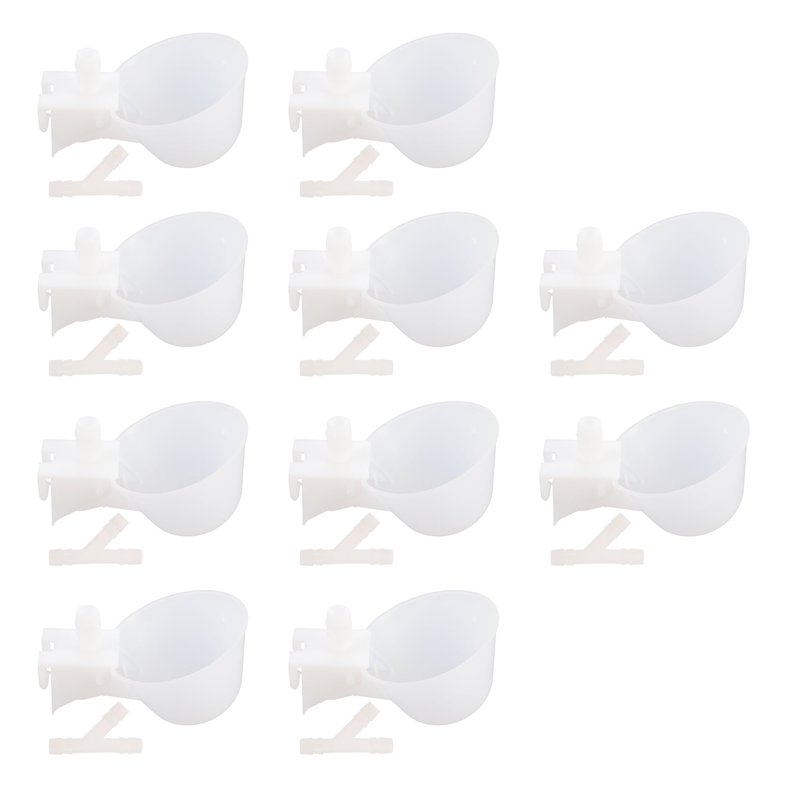MLINS 10 Sets Water Feeder Cage Plastic Quail Water Feeding Tool Cage ...
