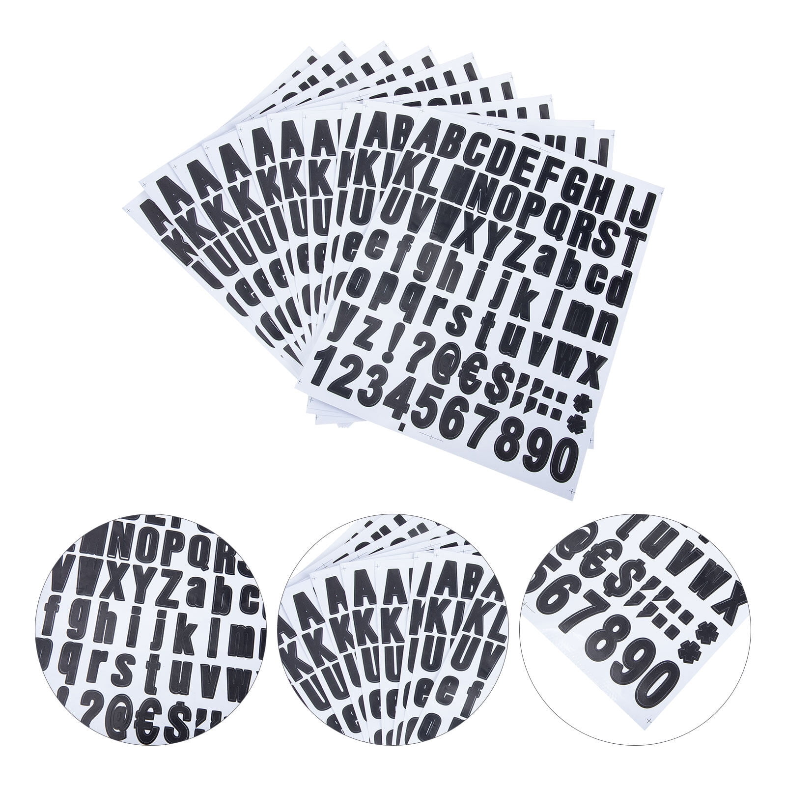 MLINS 10 Sheets Letter Number Stickers Adhesive Door Address Signs ...