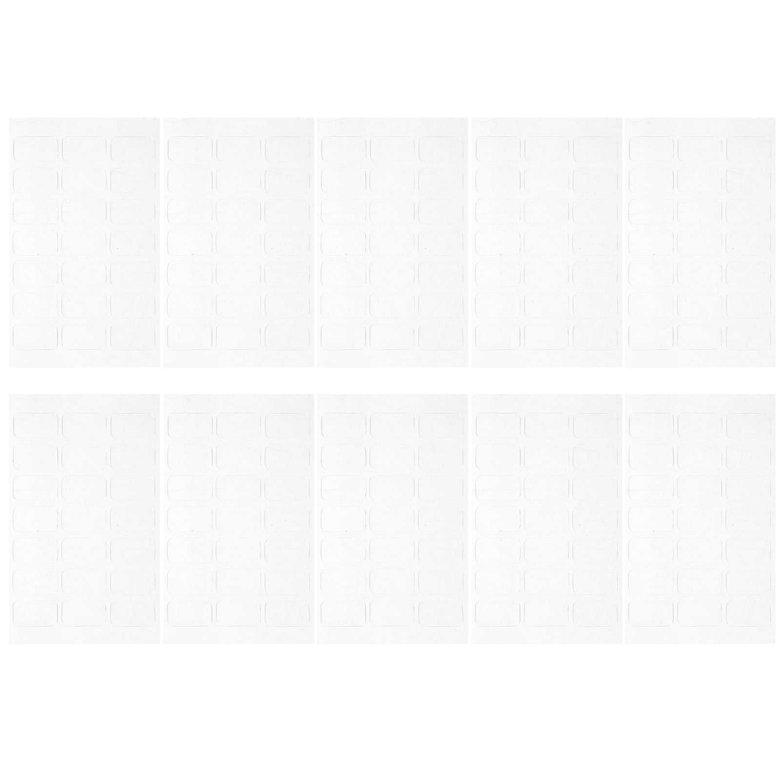 MLINS 10 Sheets Nail Adhesive Practical Stickers 1.9x0.9cm Transparent ...