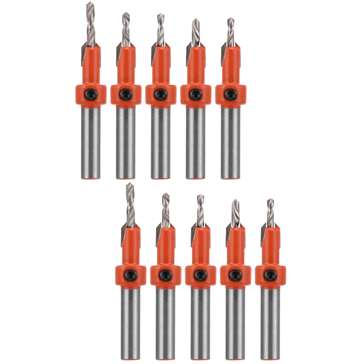 MLINS 10 pcs 2.8-4mm Cone Drill Countersink Counterbore Drill Bit with ...