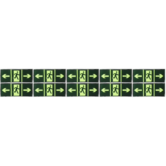 MLINS 10 pcs Acrylic Emergency Exit Sign Luminous Exit Sign Indicator ...
