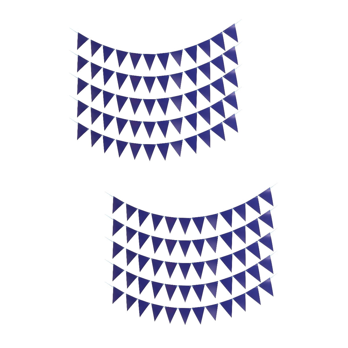 MLINS 10 pcs Blue Blank Pennant Banners Outdoor Garden Hanging Triangle ...