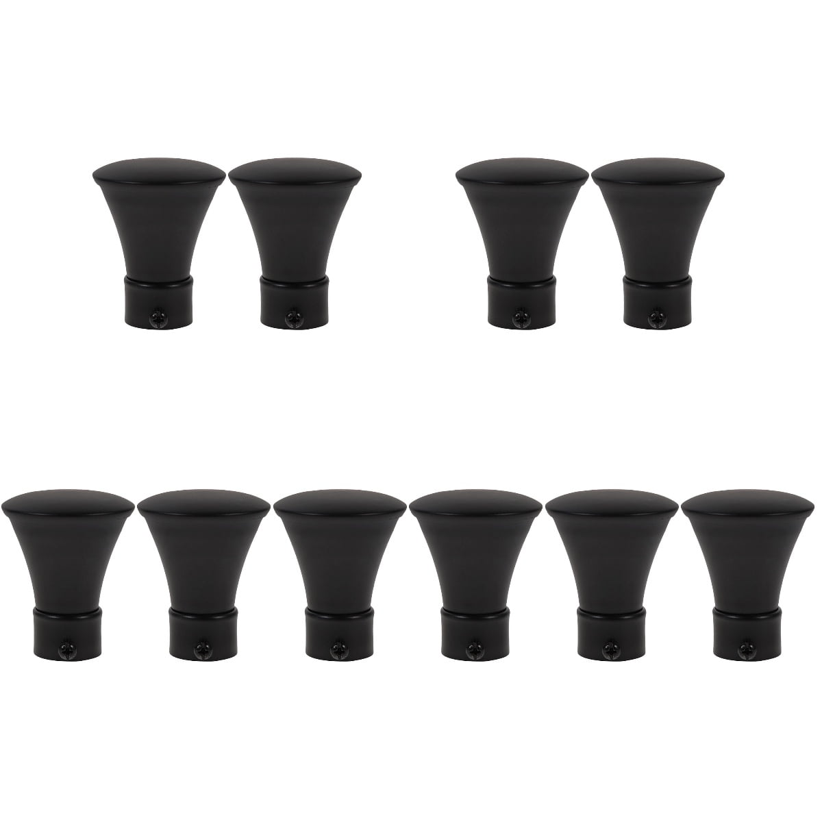 MLINS 10 pcs Curtain Rods Finials Replacement Rods Cap Finials Curtain ...