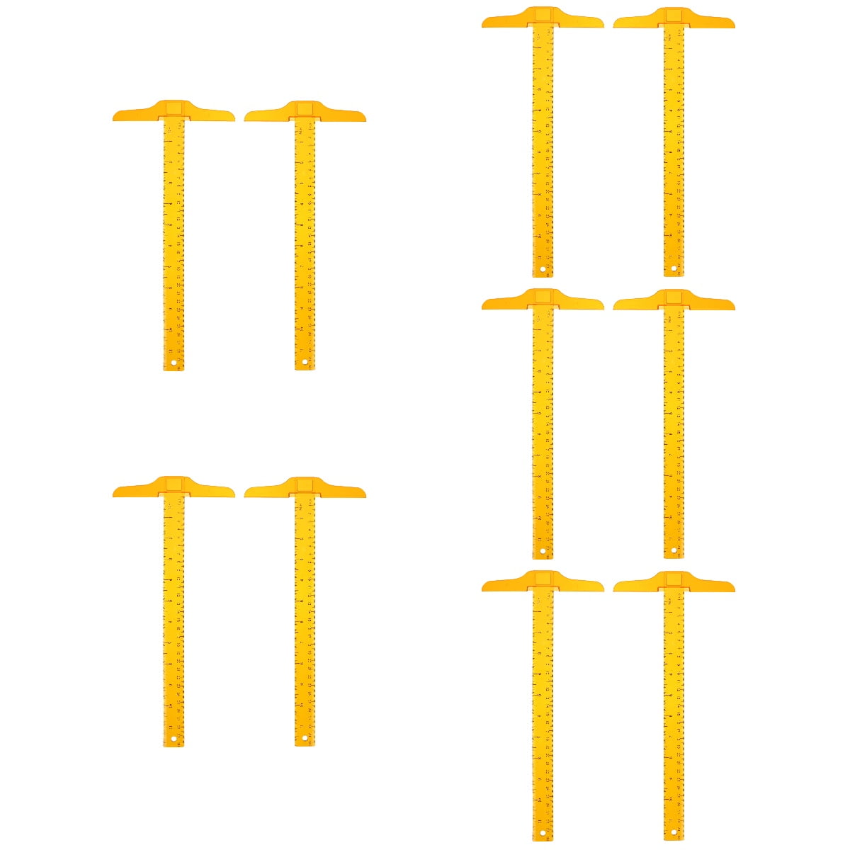 MLINS 10 pcs Double Side Scale Rulers Student Plastic Measuring Tool T ...