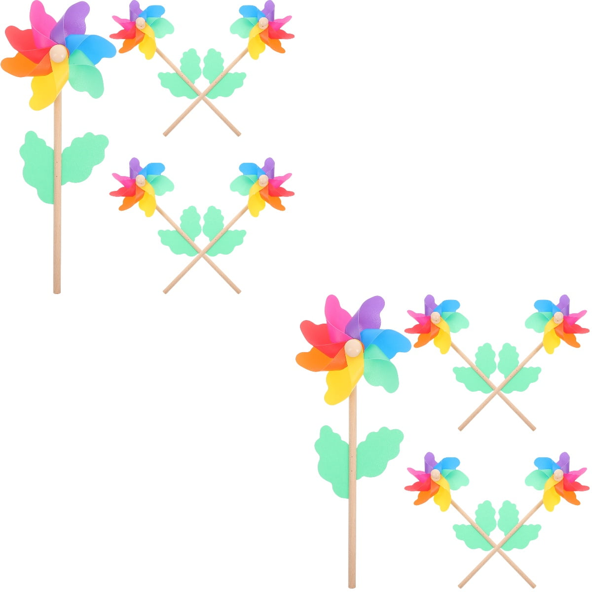 MLINS 10 pcs Garden Pinwheel Decors Pinwheel Kids Toy Windmill ...