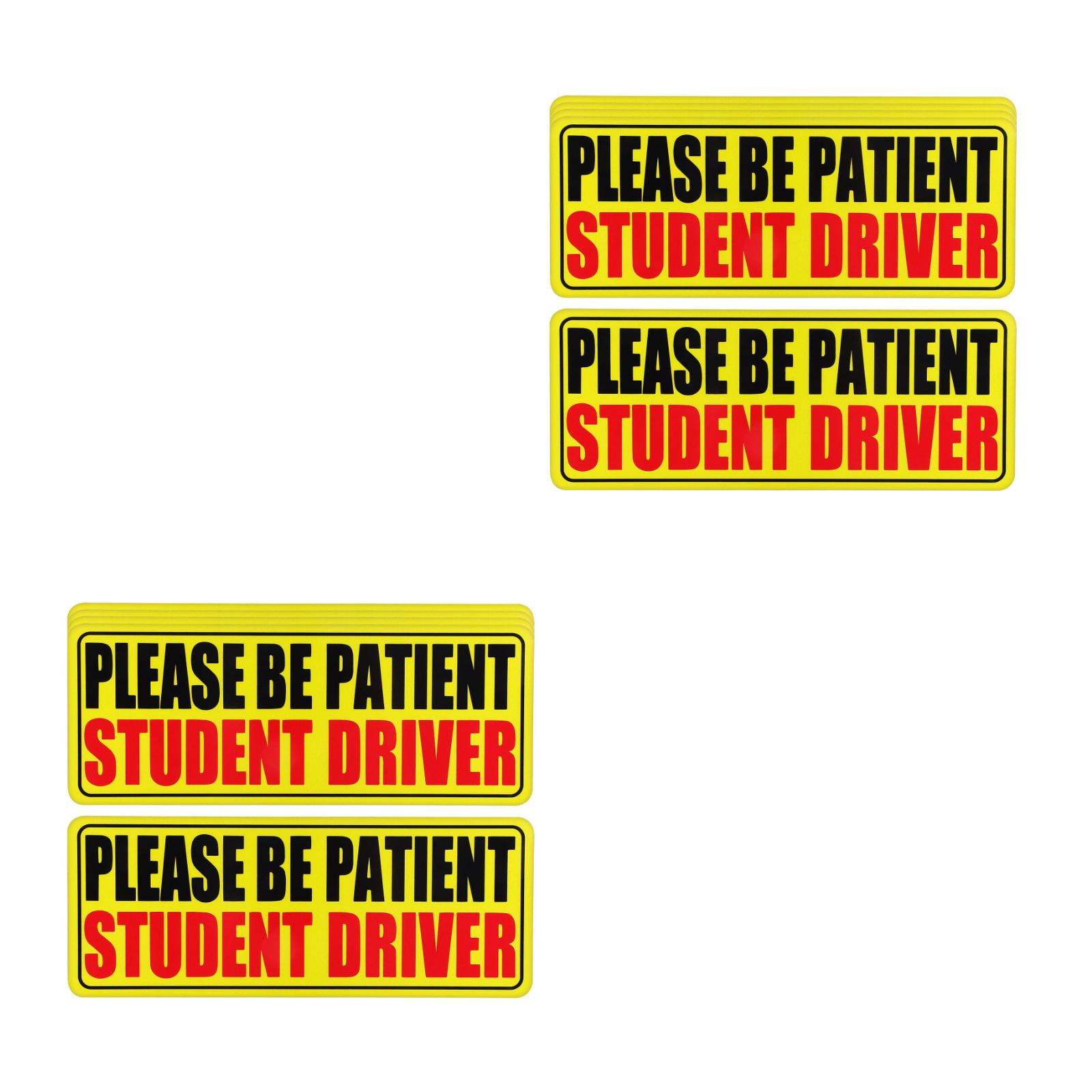 MLINS 10 pcs New Driver Sticker Magnetic Student Driver Sign Please Be ...