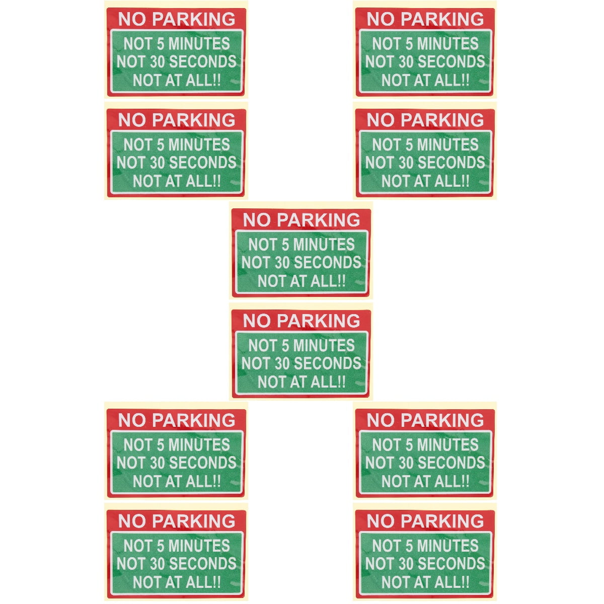 MLINS 10 pcs No Parking Reminding Sign No Parking Signboard Public ...