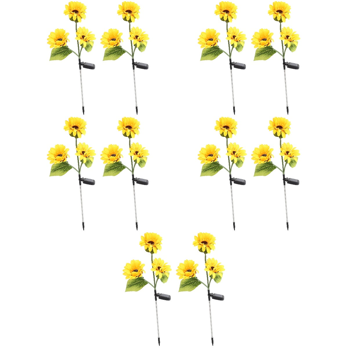 MLINS 10 pcs Outdoor Simulation Sunflower Light Solar-powered Led Light ...