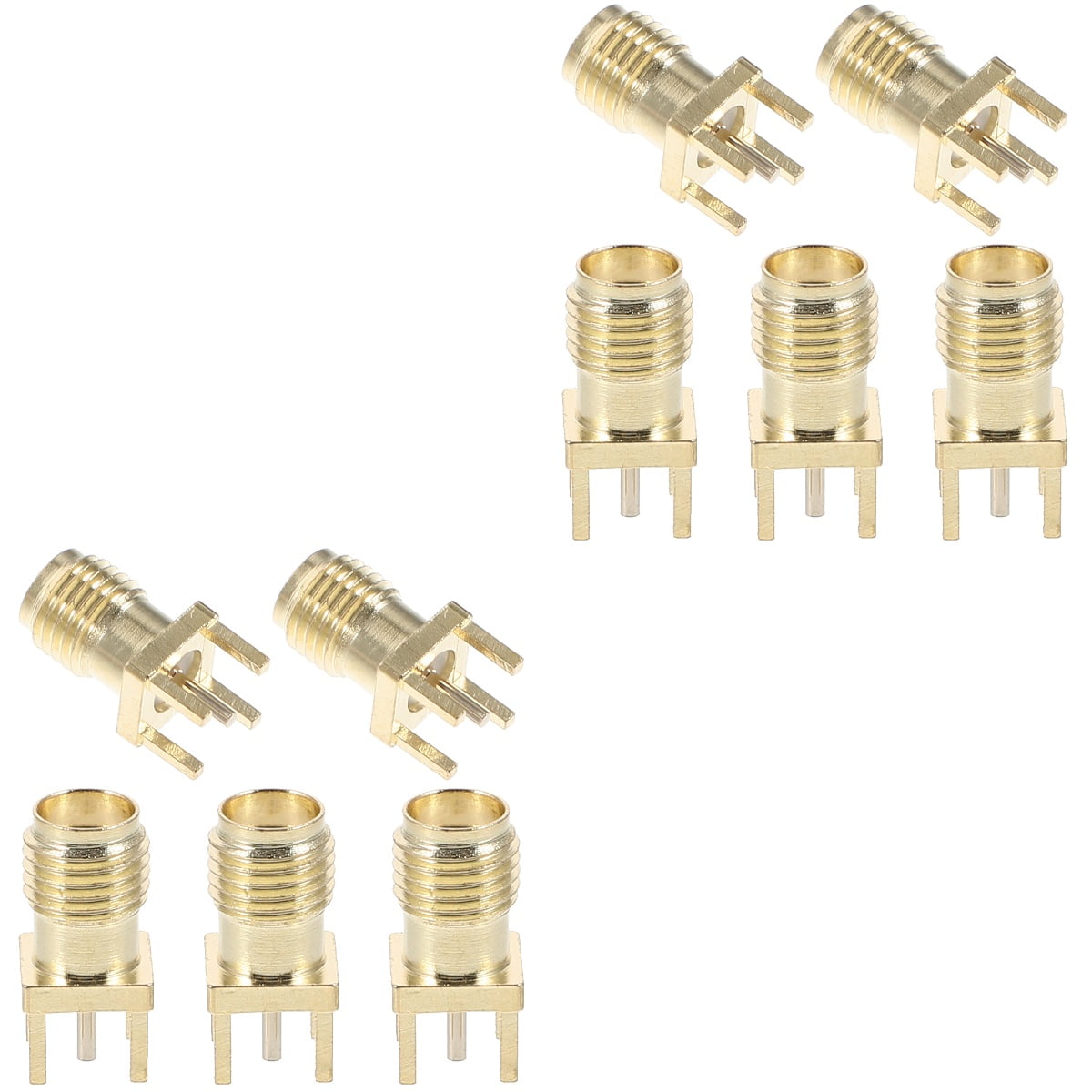 MLINS 10 pcs Pcb Edge Mount Solder Adapter Straight Coaxial Connector ...