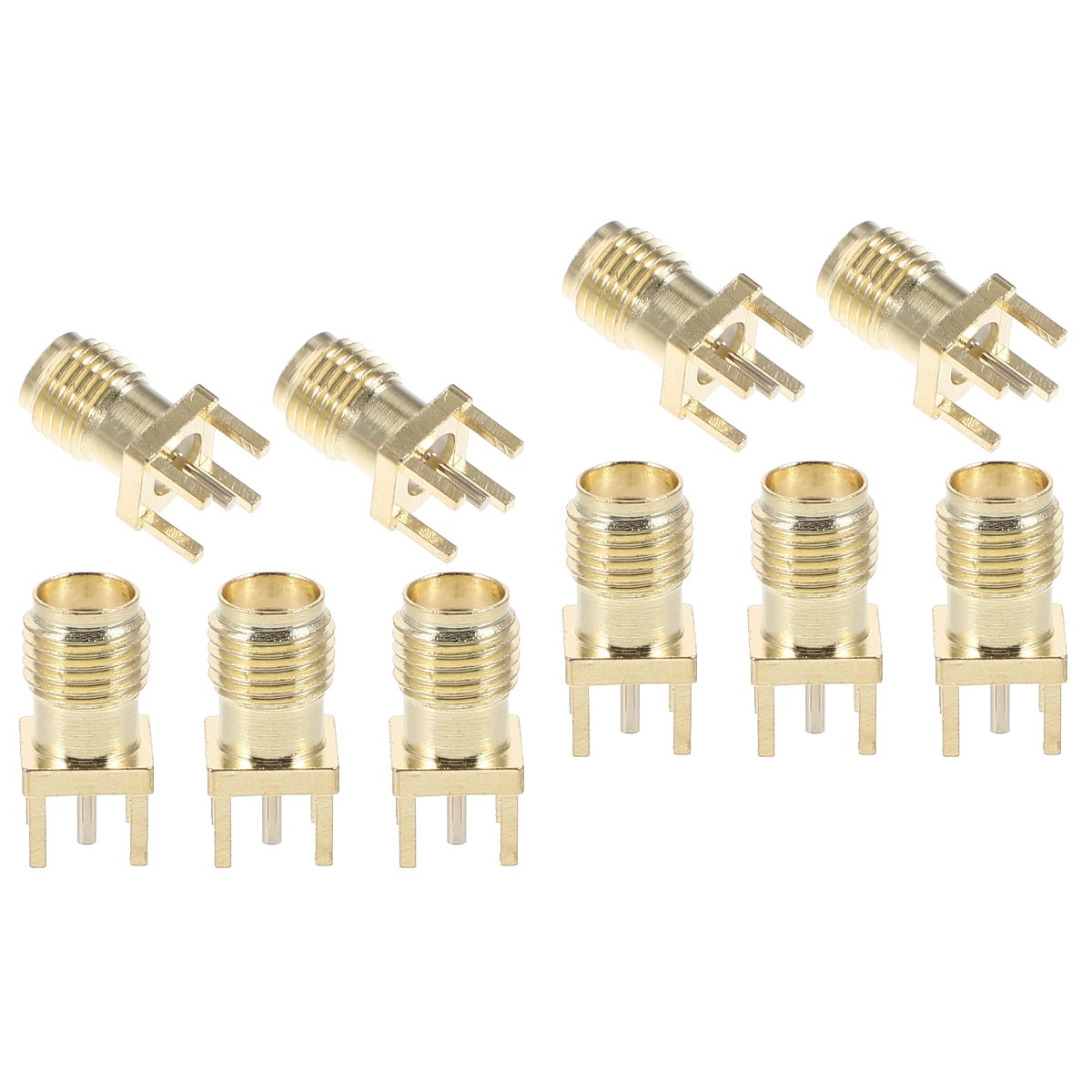MLINS 10 pcs Pcb Edge Mount Solder Adapter Straight Coaxial Connector ...