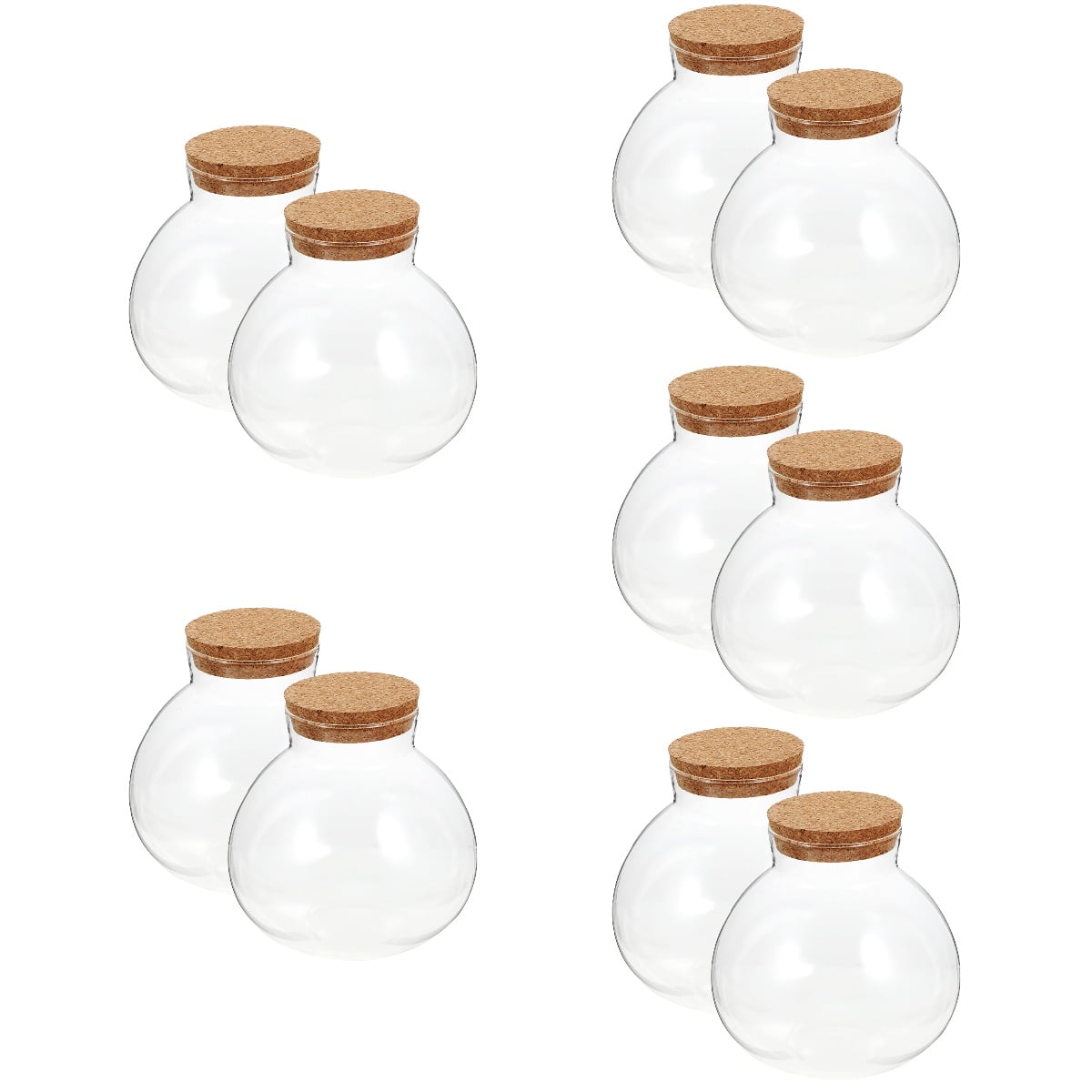 MLINS 10 pcs Sealed Clear Terrarium Glass Bottle Microlandscape Glass ...