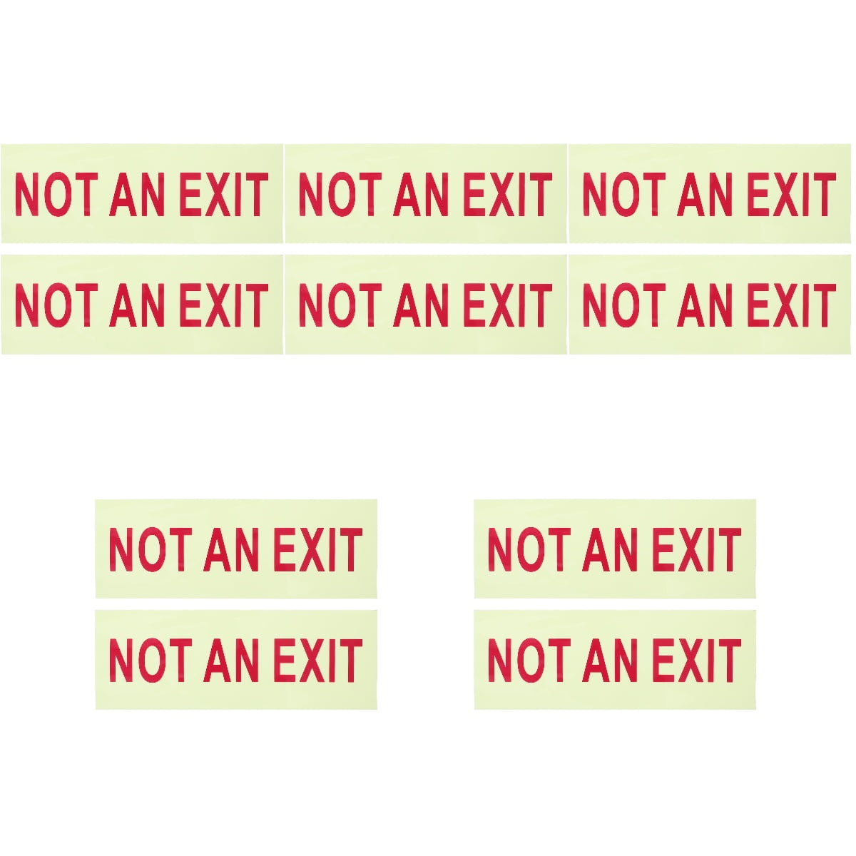 MLINS 10 pcs Wall Not An Exit Sign Plastic Door Sign Warning Sign Not ...