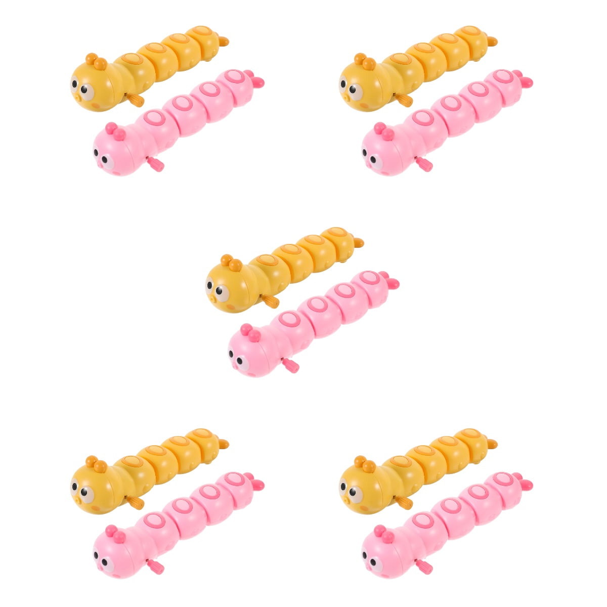 MLINS 10 pcs Wind Up Toys Cartoon Funny Caterpillar Clockwork Walking ...